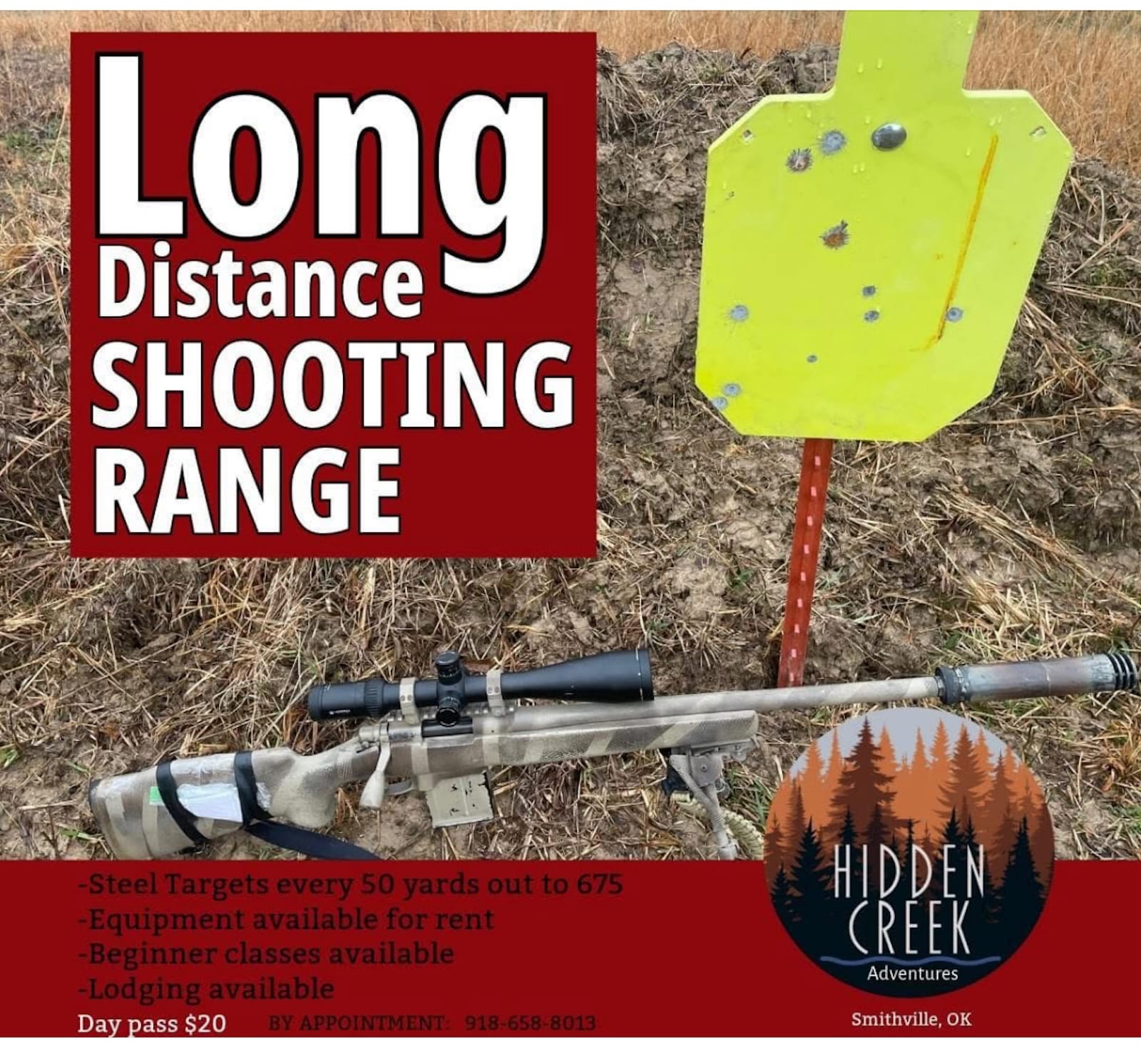 Hidden Creek Adventures - Shooting Range - Beavers Bend Cabin Country